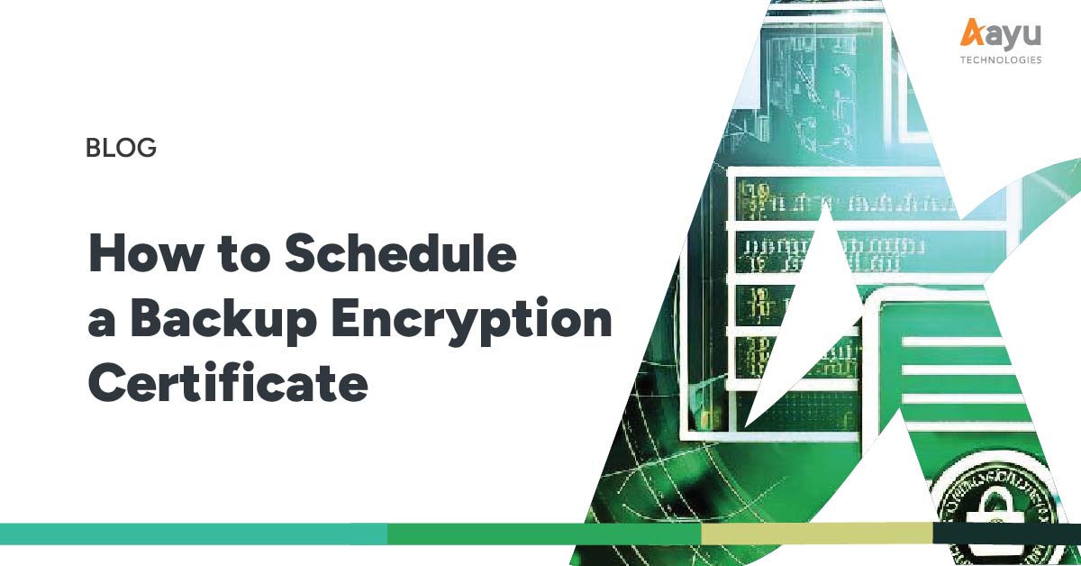 How to Schedule a Backup Encryption Certificate | Aayu Blog